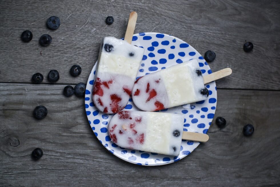 Red White and Blue Keto Creamsicle Popsicles - Trina Krug