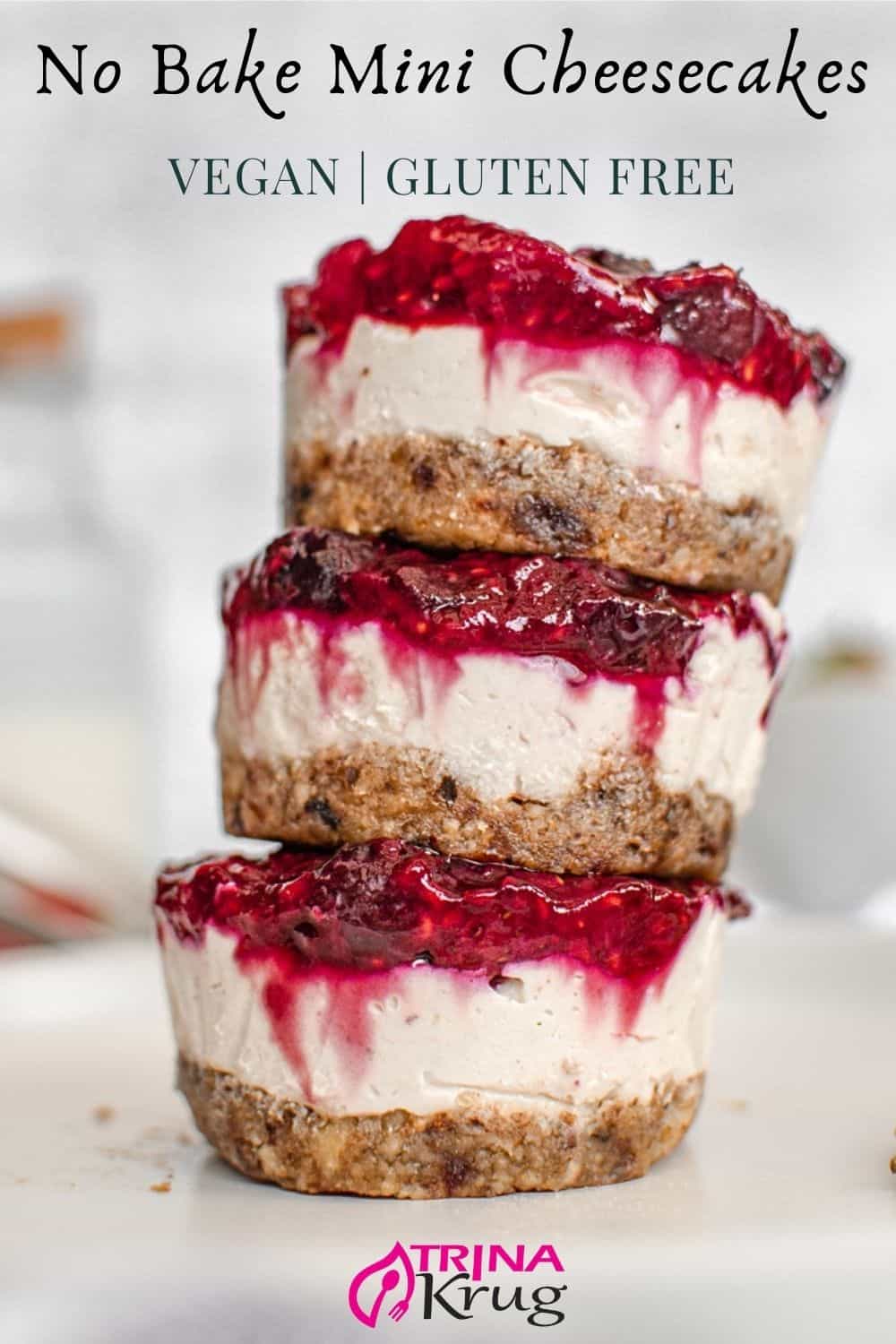 Vegan No Bake Mini Cheesecake Recipe - Trina Krug