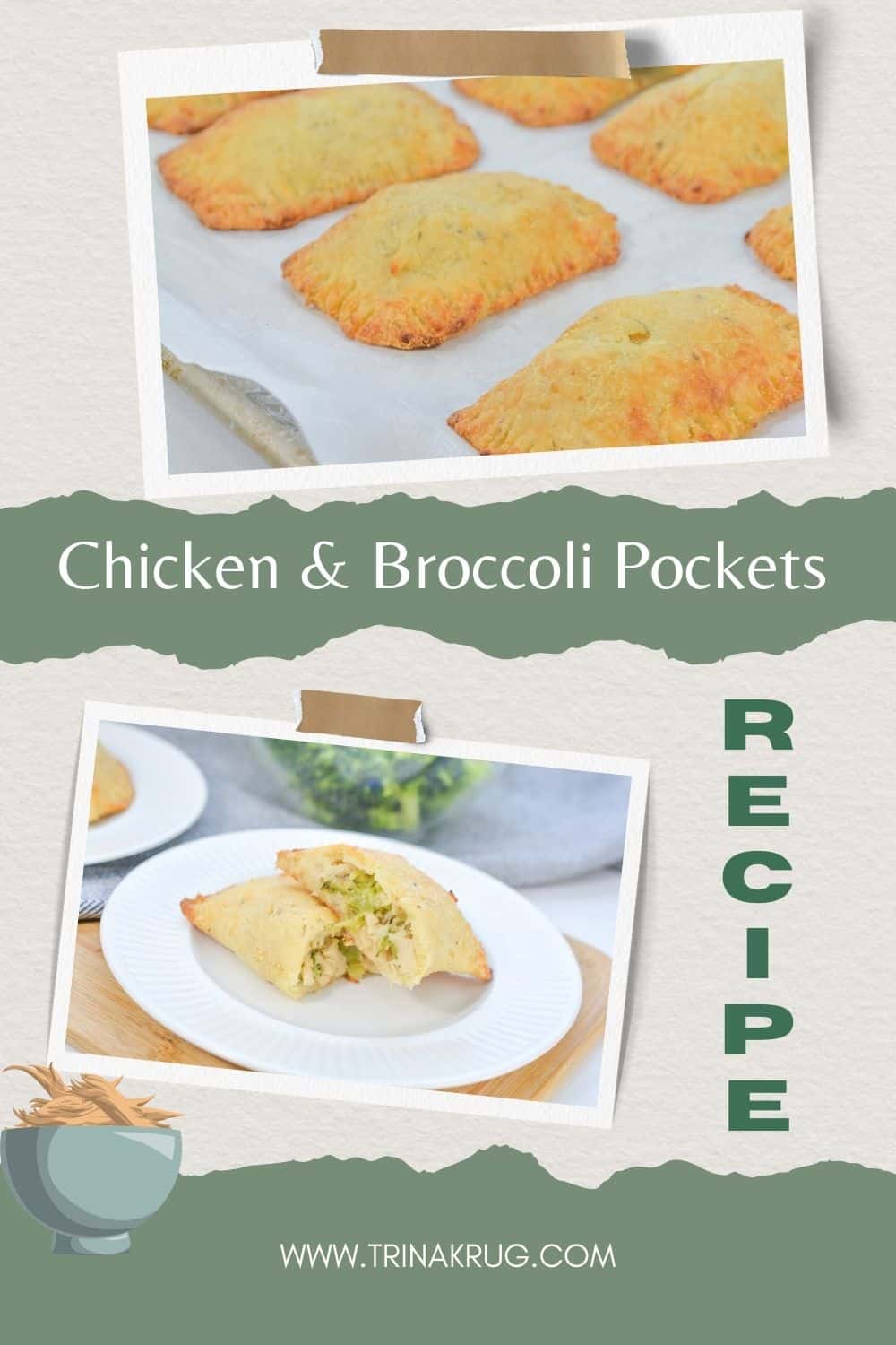 Keto Chicken and Broccoli Pockets - Trina Krug