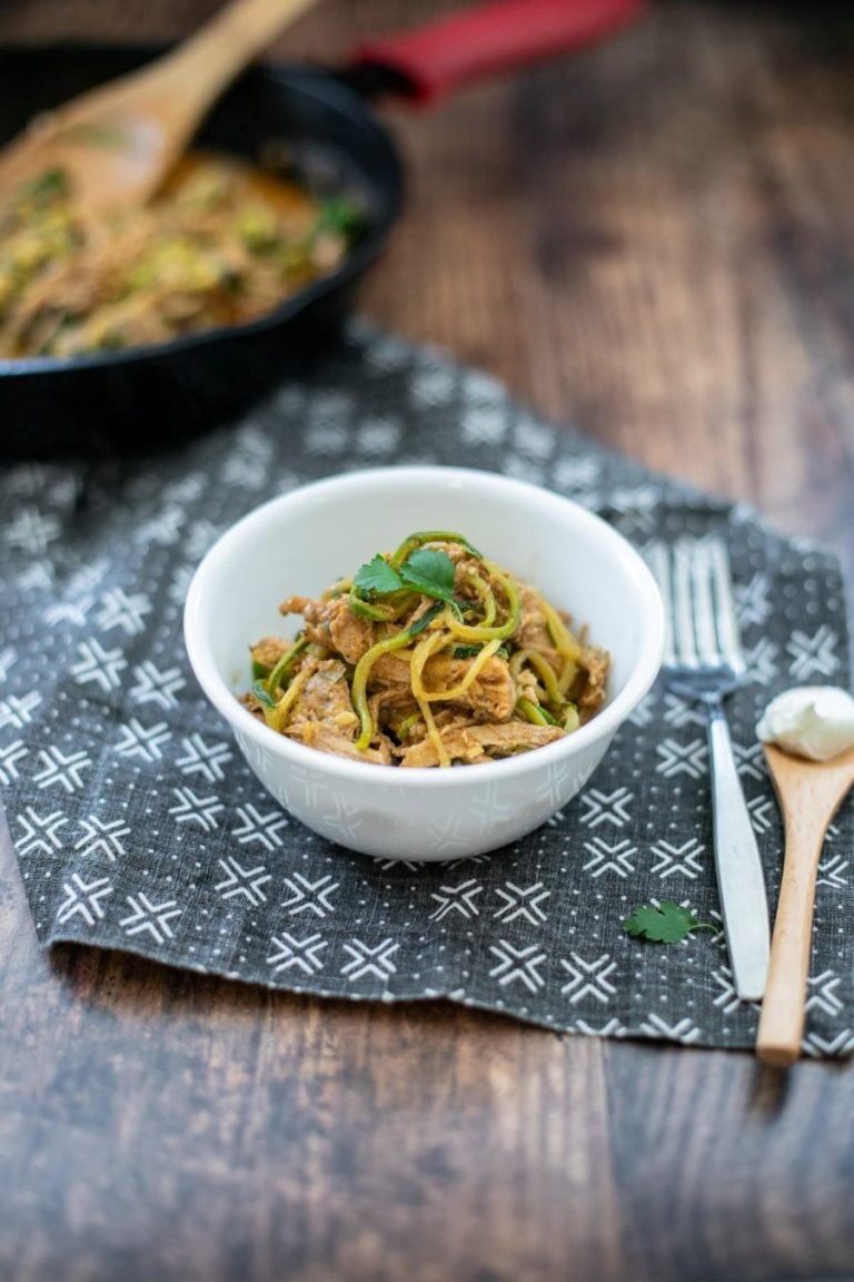 Carnitas Zucchini Noodles - Trina Krug