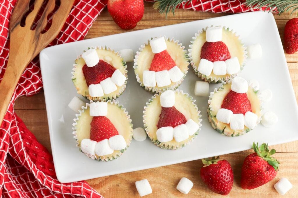 Mini Keto Santa Cheesecakes - Trina Krug
